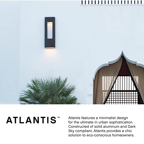 Hinkley Atlantis Collection Two Light 6.5W GU10 LED Outdoor Large Wall Mount Lantern, Bronze
