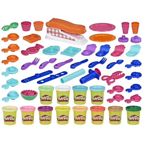 Play-Doh Kitchen Creations Fun Factory Playset, Arts and Crafts Toy for Kids 3 Years and Up with 12 Cans and 42 Tools (Amazon Exclusive)