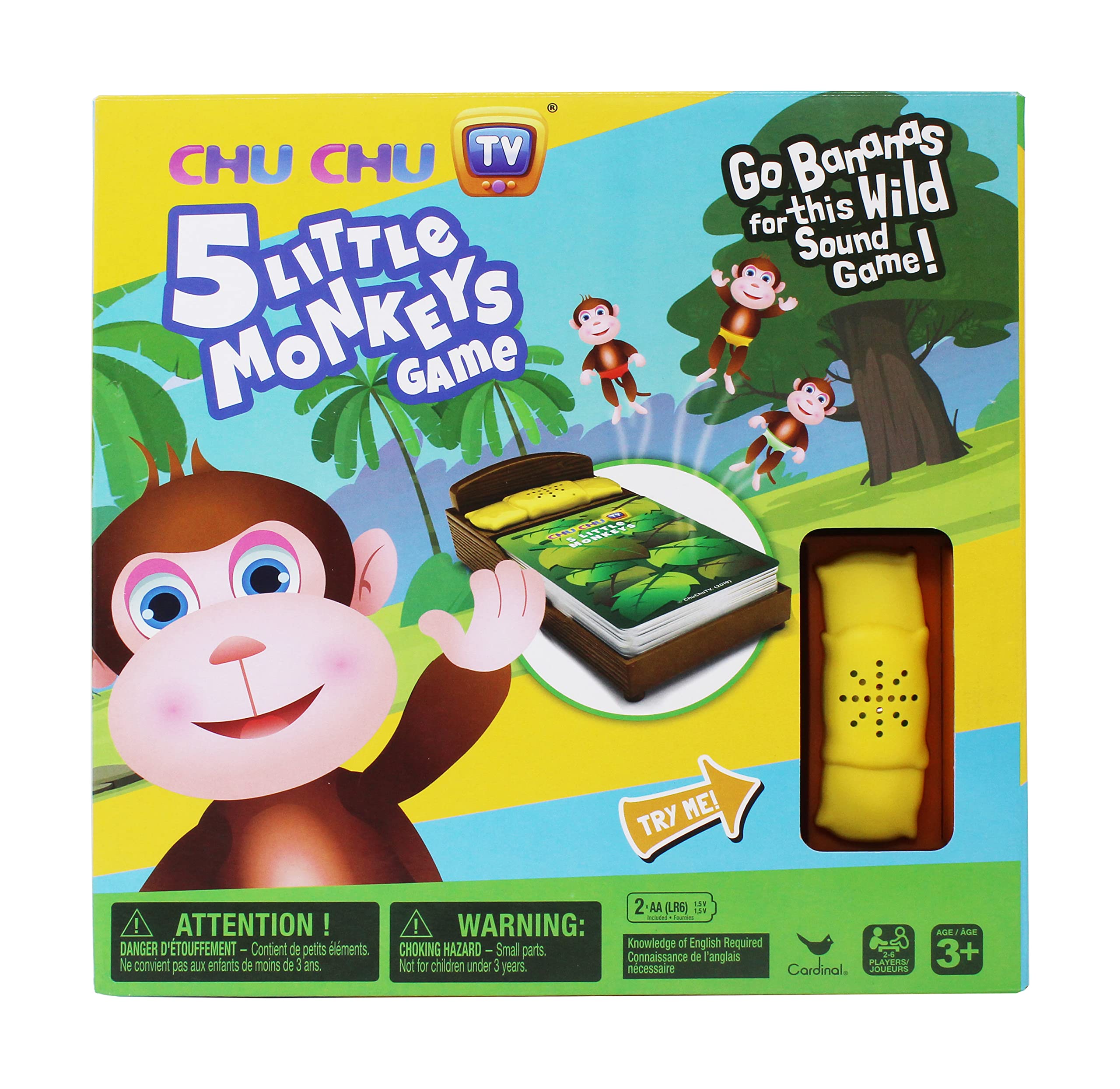 Spin Master Cardinal Games Five Little Monkeys Game, Multicolor