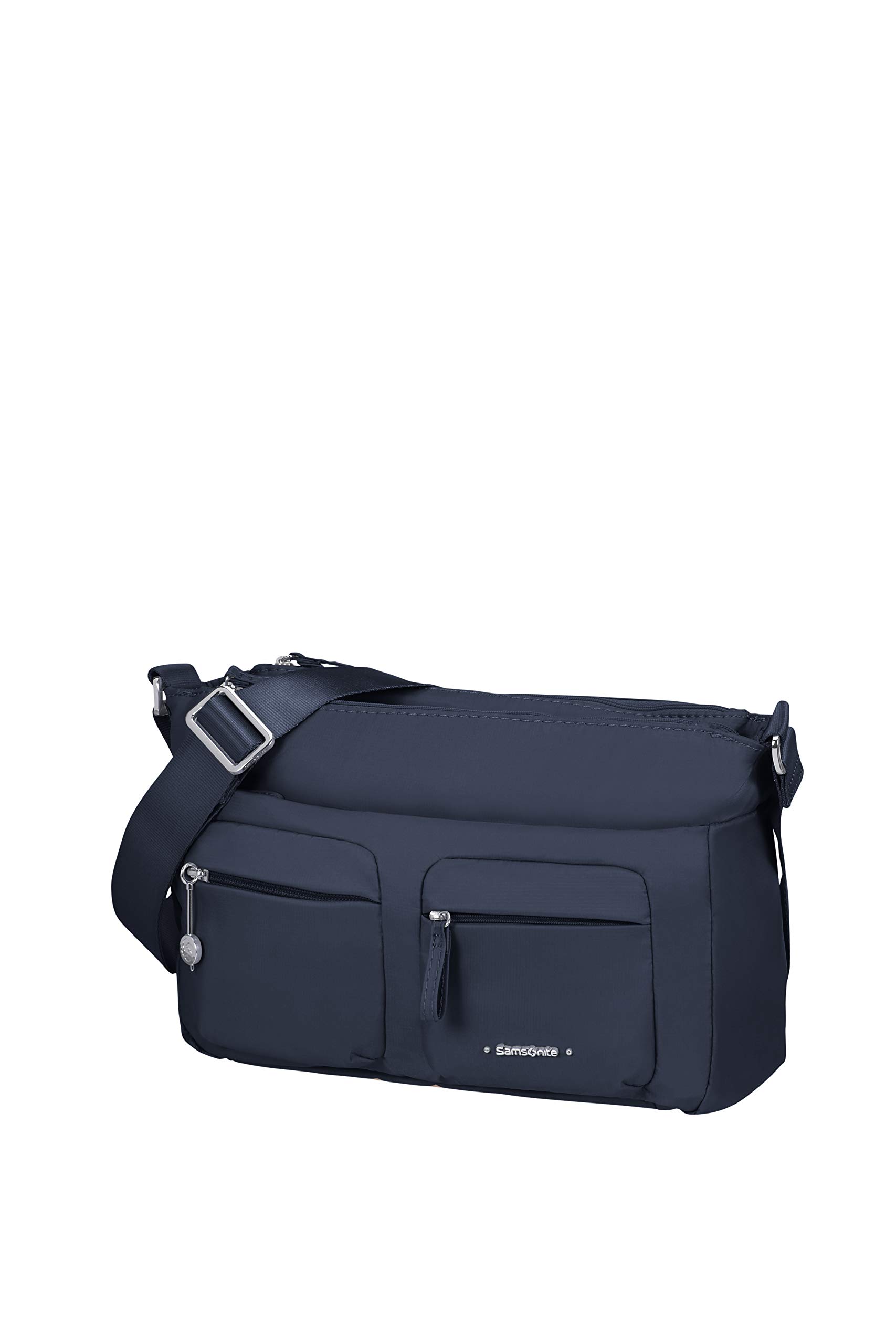Samsonite Shoulder Bag M with 2 Front Pockets (28 cm), Blue (Dark Blue)