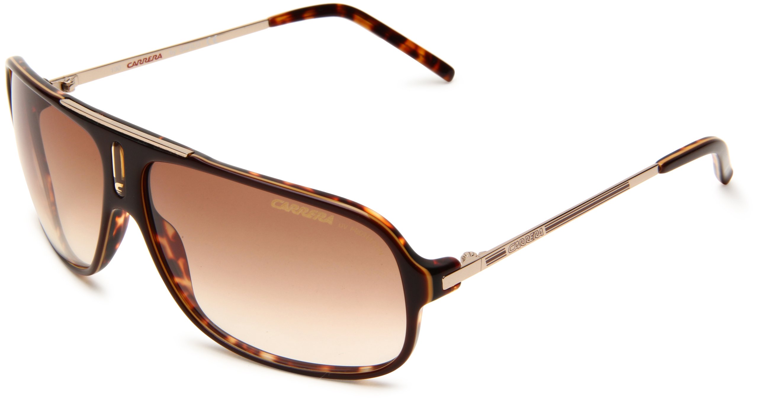 Carrera Cool/S Pilot Sunglasses, Brown Havana & Gold Frame/Brown Gradient Lens, 68 mm
