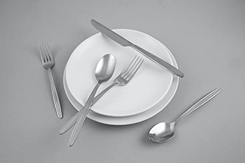 Cambridge Silversmiths Albina Sand 20-Piece Flatware Set, Service for Four, silver