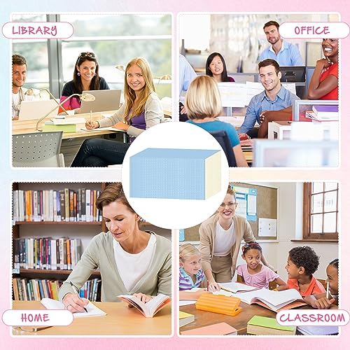 Handepo 100 Pack A5 Kraft Notebooks Ruled Lined Journals Notebooks Soft Cover Kraft Composition Notepad Travel Diary Journals Memo for Girls, Students, Office, School Supplies (Blue)