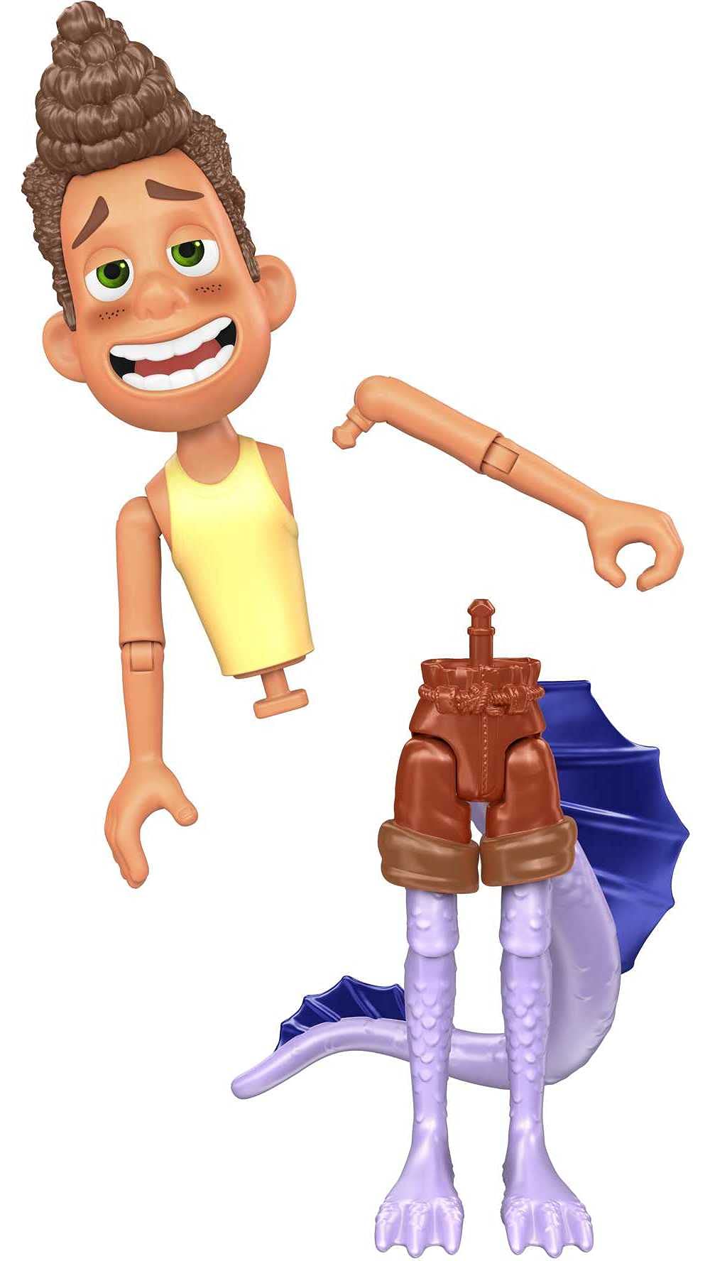 Mattel Pixar Luca Alberto Scorfano Action Figure Movie Toys, Highly Posable with Color Change Elements, Swappable Parts & Authentic Look, Kids Gift Ages 3 Years & Up