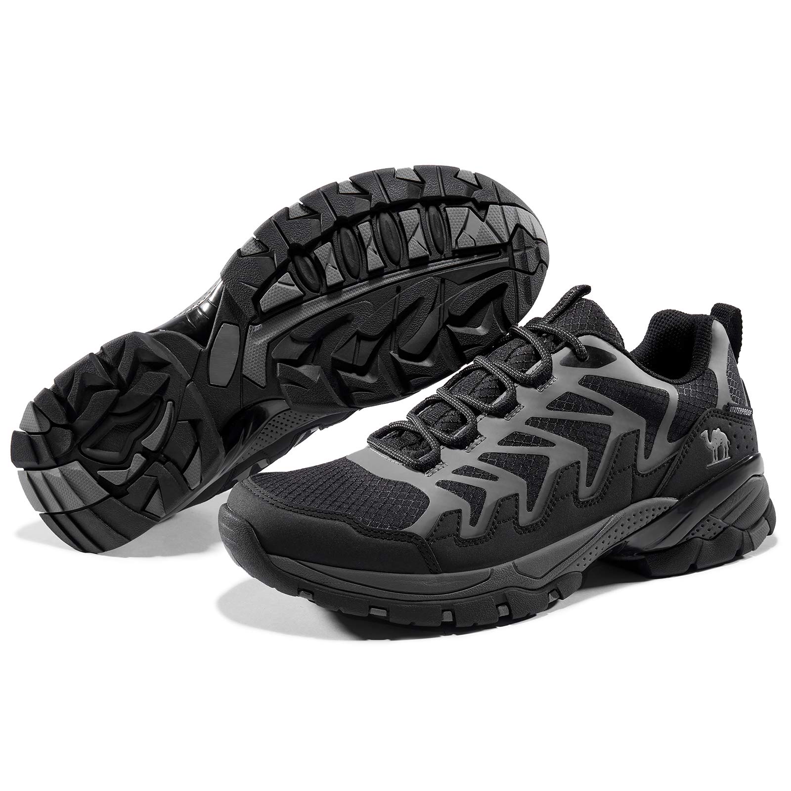 CAMEL CROWN Men Hiking Shoes Lightweight Low Top Hiking Boots Breathable Waterproof Sneakers for Trail Outdoor
