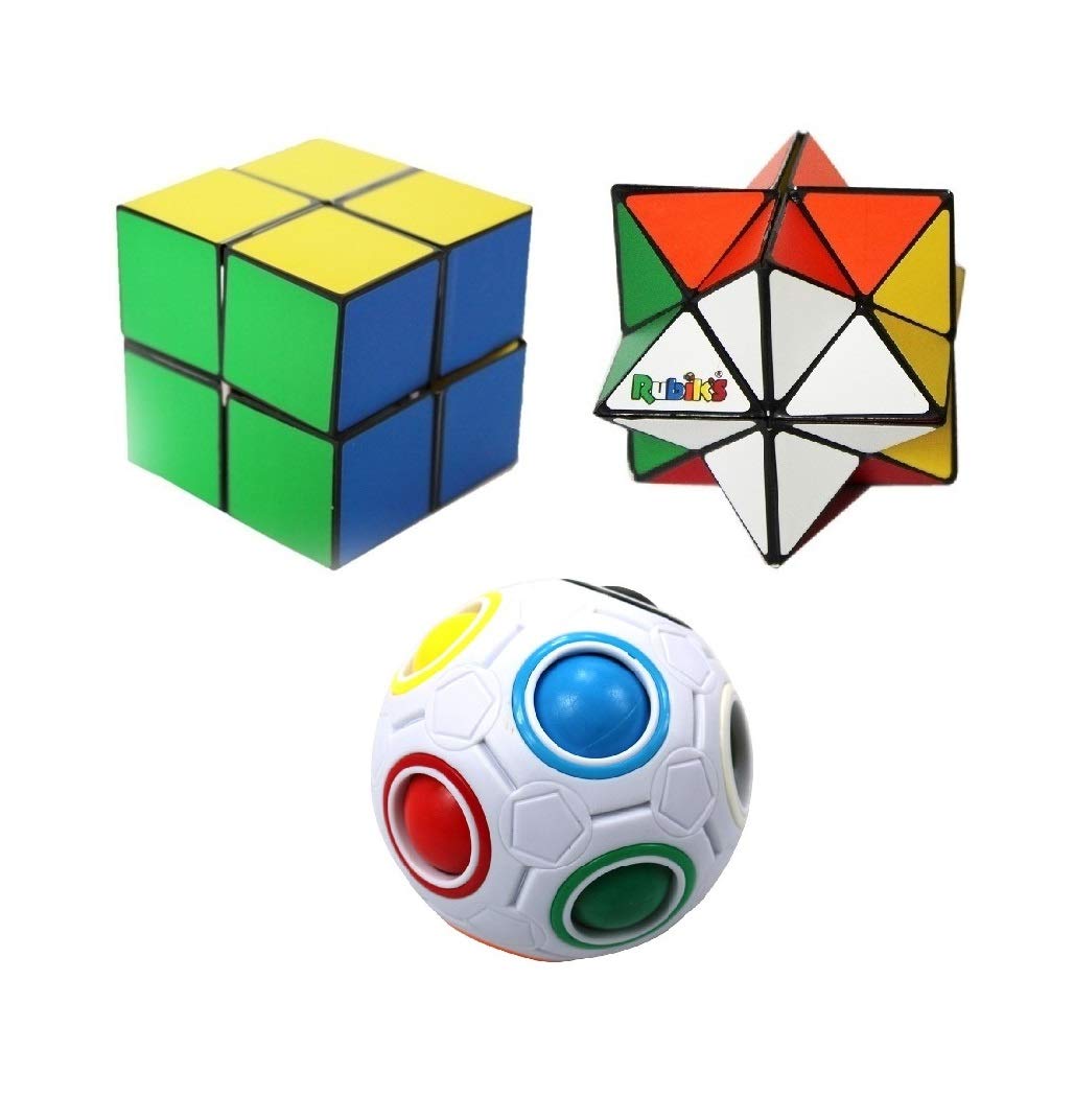 Rubiks 3 Piece Gift Set | Rainbow Ball | 2X Magic Stars