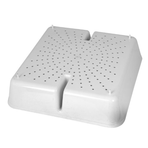 Excellante Floor Drain Strainer, Abs, 8-1/2-Inch by 8-1/2-Inch by 2-1/4-Inch