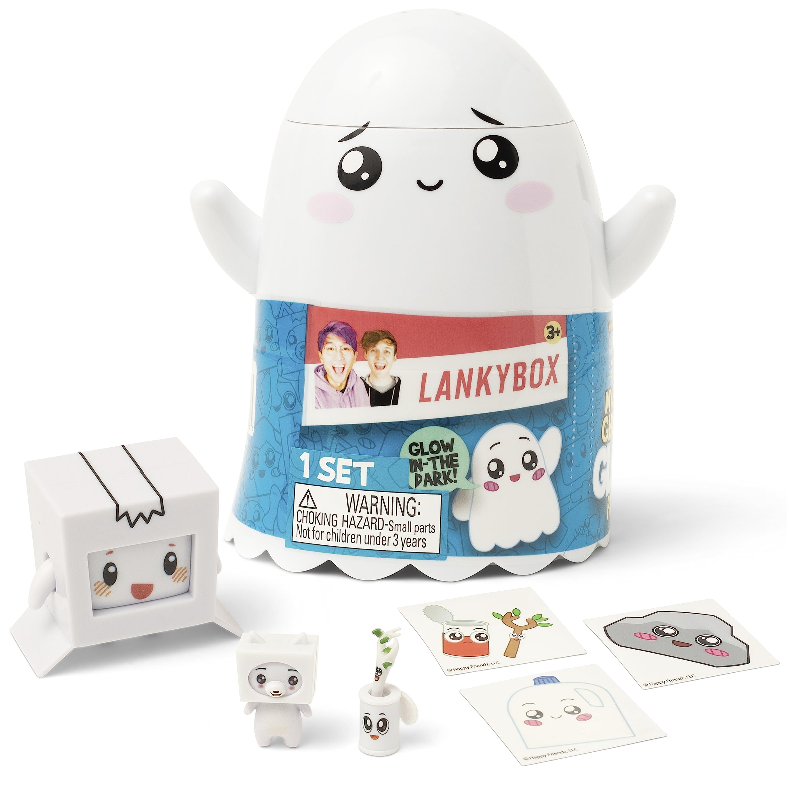 LankyBox Ghosty Glow Mystery Box Ghosty Mystery Box with 7 Exciting Toys to Discover Inside, Officially Licensed Merch