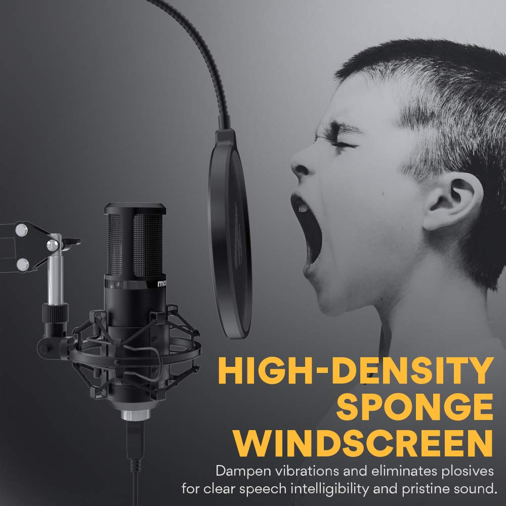 MAONO Podcast Microphone 192KHZ/24BIT AU-PM420 Metal USB Condenser Cardioid PC Mic with Professional Sound Chipset for Gaming, Streaming, YouTube, Voice Over, Studio/Home Recording