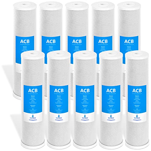 Express Water â 10 Pack Water Filter Activated Carbon Block Replacement Filter â ACB Large Capacity Water Filter â Whole House Filtration â 5 Micron Water Filter â 4.5â x 20â inch