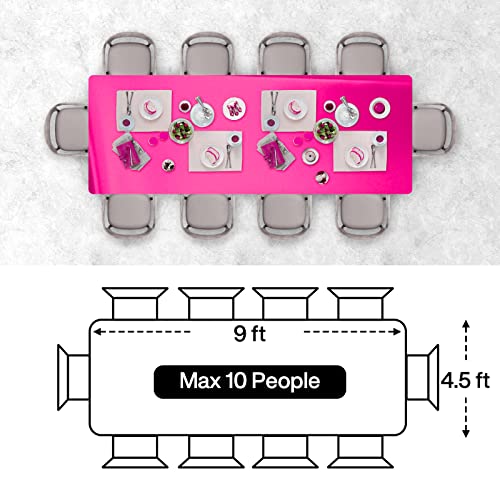 PartyWoo Magenta Foil Tablecloth, 54 x 108 Inch Rectangle Tablecloth, Foil Tablecloth for 6 to 8 Foot Table, Metallic Table Cover, Waterproof Table Cloth for Birthday, Wedding, Party (1 Pack)