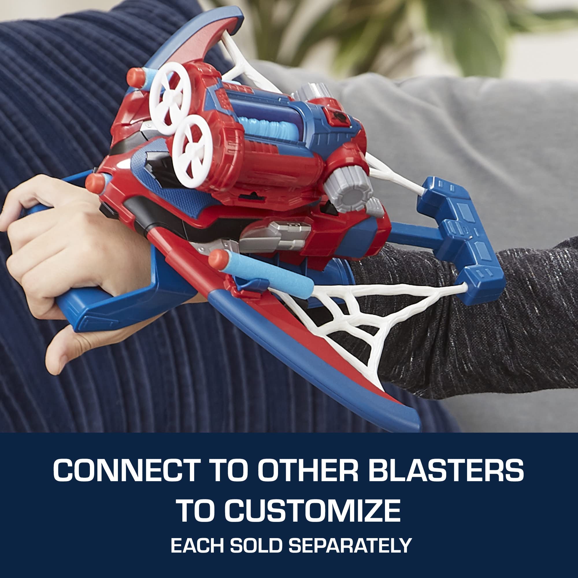 Marvel Spider-Man Web Shots Spiderbolt NERF Powered Blaster Toy, Fires Darts, Includes 3 Darts And Instructions, For Kids Ages 5 and Up (Amazon Exclusive)