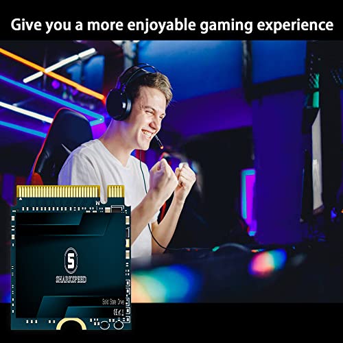 M.2 2230 SSD 256GB SSHARKSPEED NVMe PCIe Gen3.0X4 Internal Solid State Drive, Compatible with Steam Deck,Microsoft Surface pro 7/pro 8+/pro X/laptop3/laptop4/laptop Go, Ultrabook(256GB, 2230 Gen3.0)