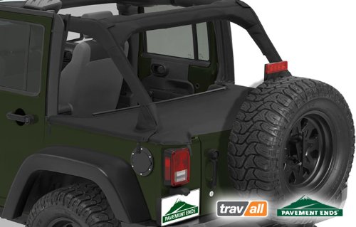 Pavement Ends by Bestop 41829-35 Black Diamond Cargo Cover for 2007-2018 Jeep Wrangler JK Unlimited