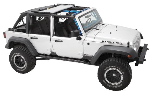 Pavement Ends by Bestop 56843-35 Black Diamond Frameless Sprint Top for 2010-2017 Jeep Wrangler Unlimited