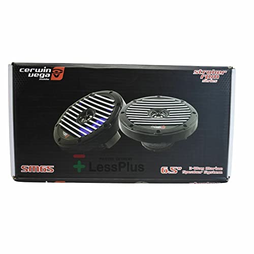 CERWIN VEGA SM65F4 6.5" 4Ω 800W Max / 150W RMS 2-Way Coaxial Marine Speakers w/Titanium Dome Tweeter (Pair) Black