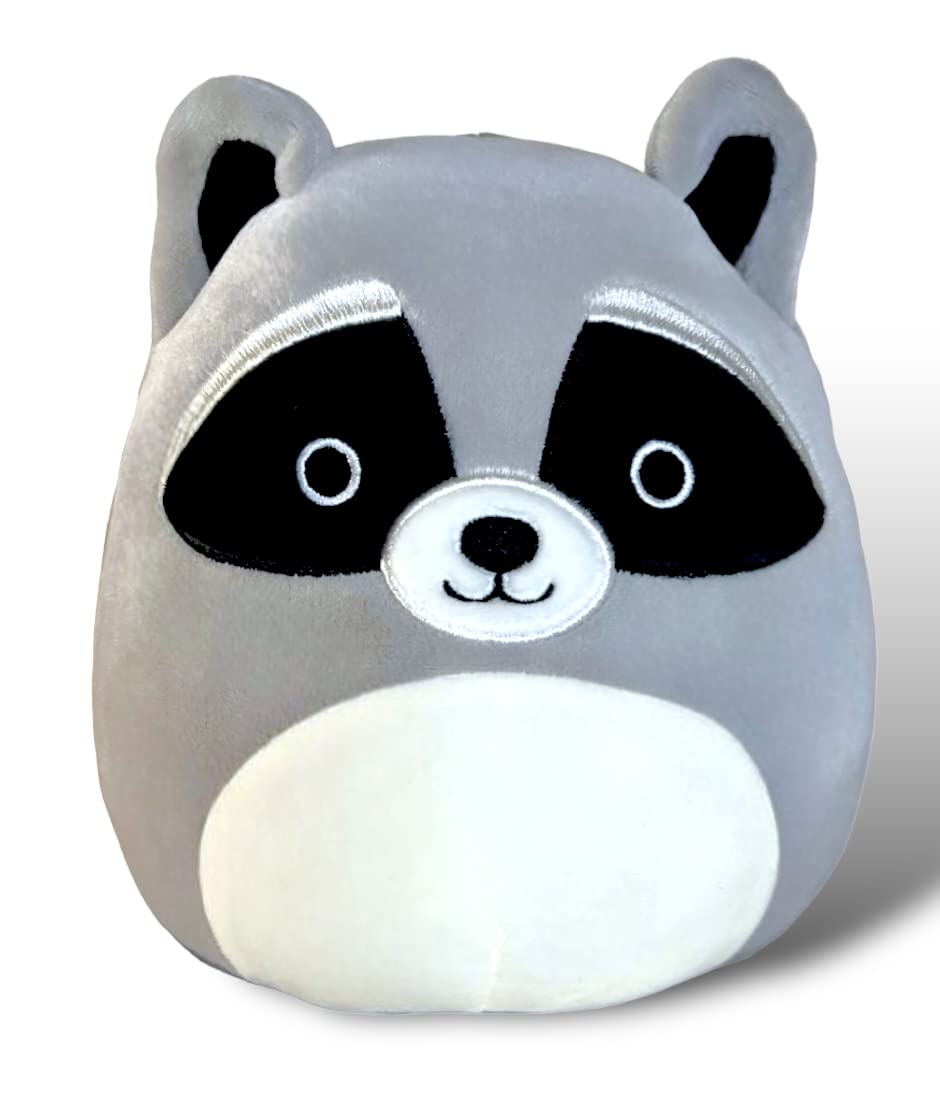 Squishmallows Official Kellytoy Plush 8" Grey Raccoon - Ultrasoft Stuffed Animal Plush Toy