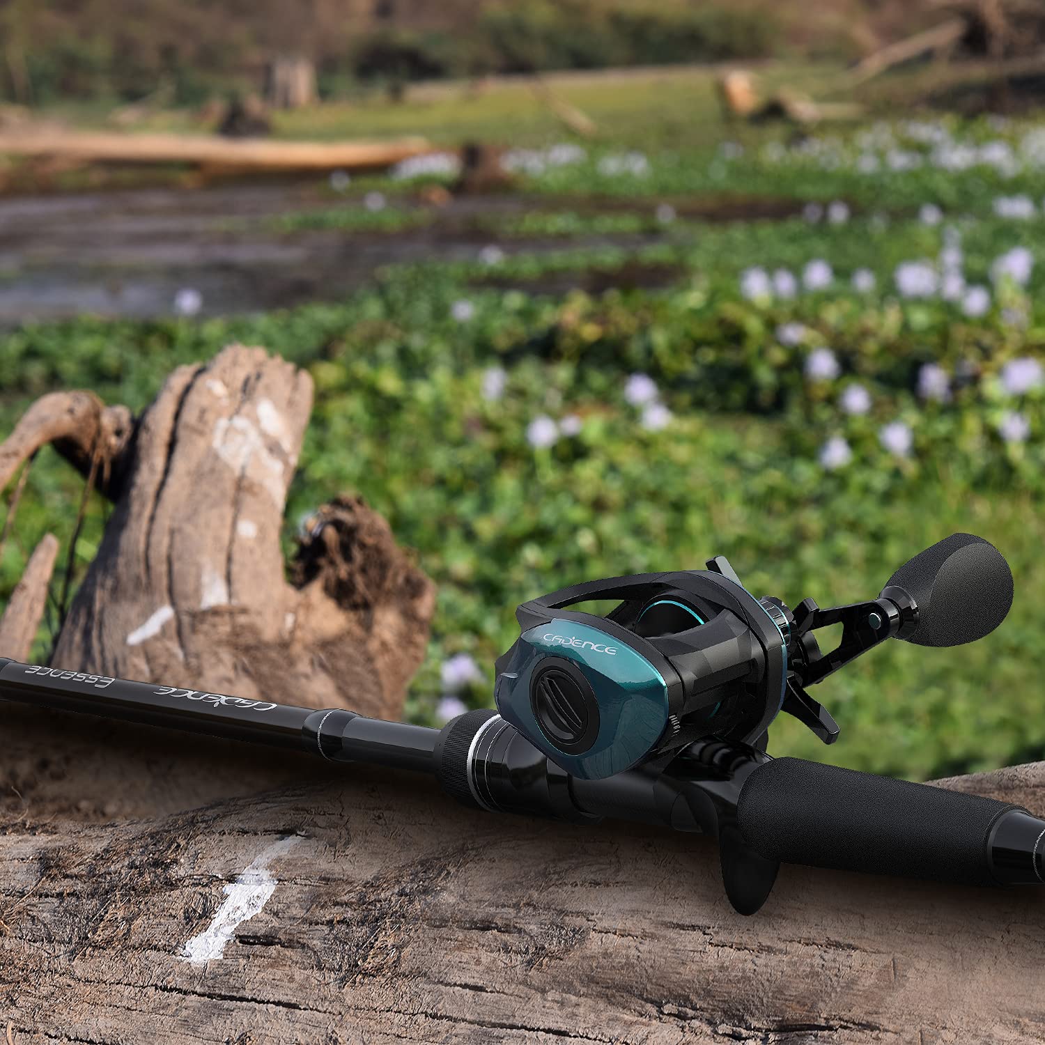 Cadence Essence Fishing Rod, Extremely Sensitive Baitcasting Rod, Strong & Lightweight 24-Ton Graphite Rod, Super Smooth Stainless Steel Guides with SIC Inserts, Freshwater Fishing Pole