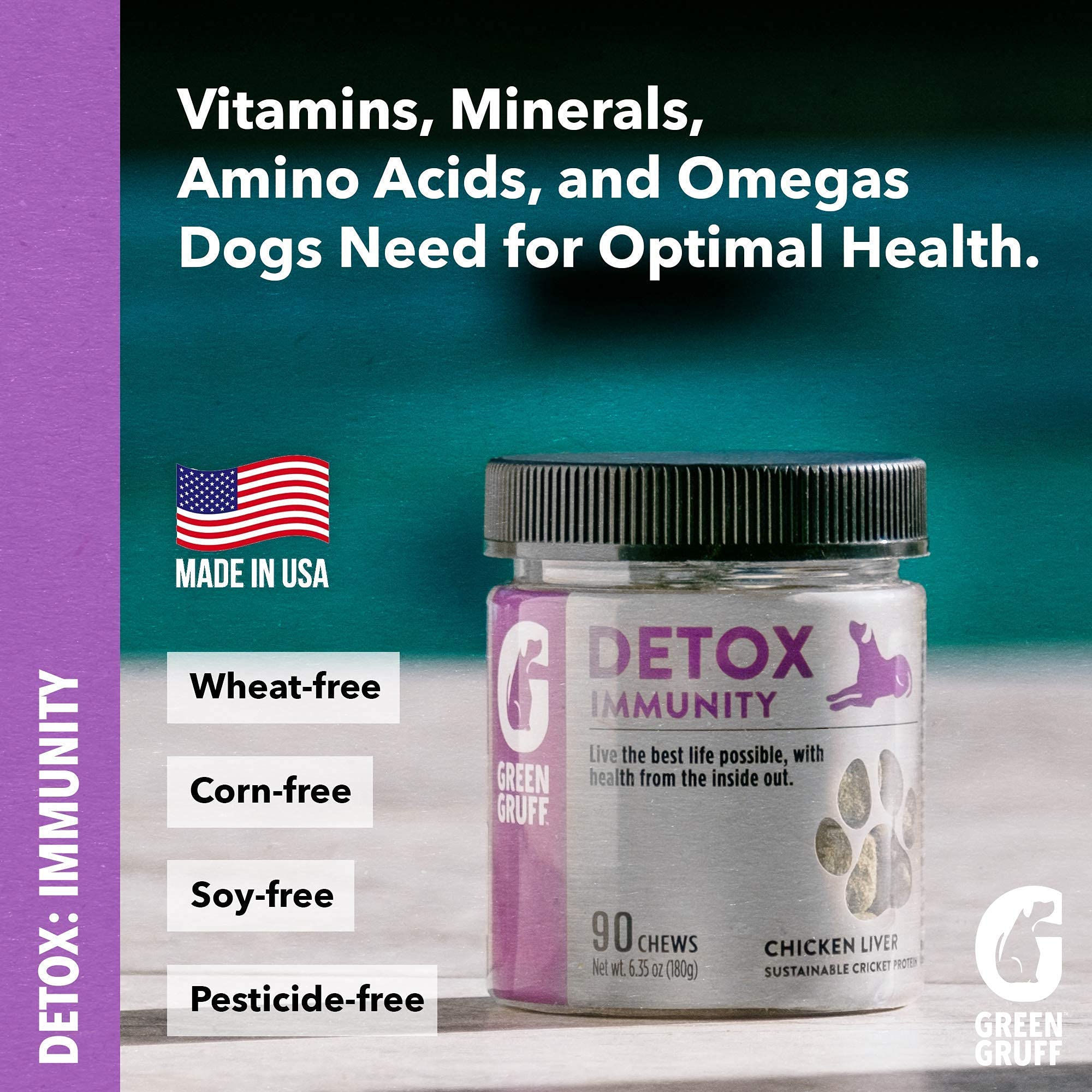 Green Gruff Dog Probiotics & Digestive Enzymes and Hip & Joint Supplement Bundle - Organic Dog Immune Supplement – Dog Arthritis Supplement - Joint Mobility, Arthritis Relief for Dogs - Made in USA