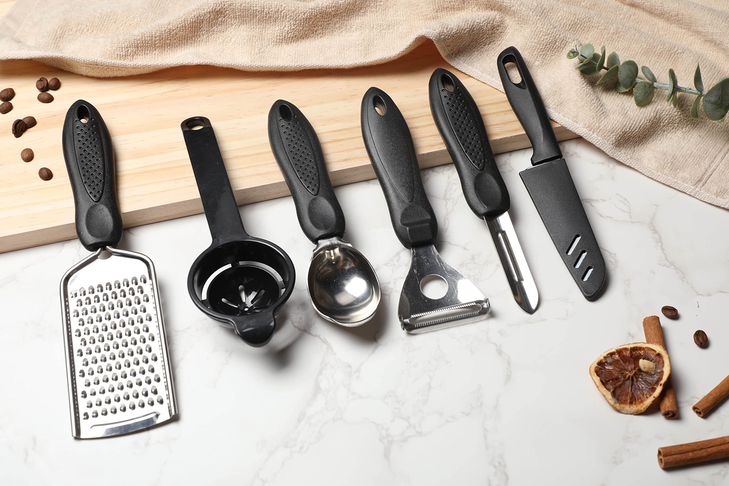 Black Nordic Style Aluminium Utensils Kit Cooking Accessories Portable Restaurant Home Non-stick Silicone Cooking Kitchen Utensils Set