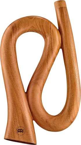 S-shaped Professional Didgeridoo for Meditation, Sound Healing Therapy, Yoga and Circular Breathing — NOT MADE IN CHINA — Mahogany Wood, 2-YEAR WARRANTY