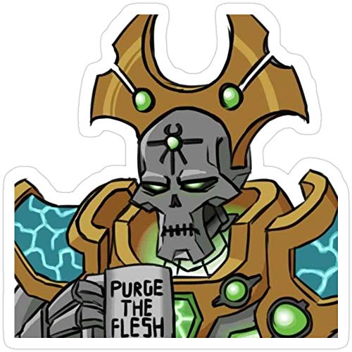 Jess-Sha Store 3 PCs Stickers Purge The Flesh, necron Sticker for Laptop, Phone, Cars, Vinyl Funny Stickers Decal for Laptops, Guitar, Fridge