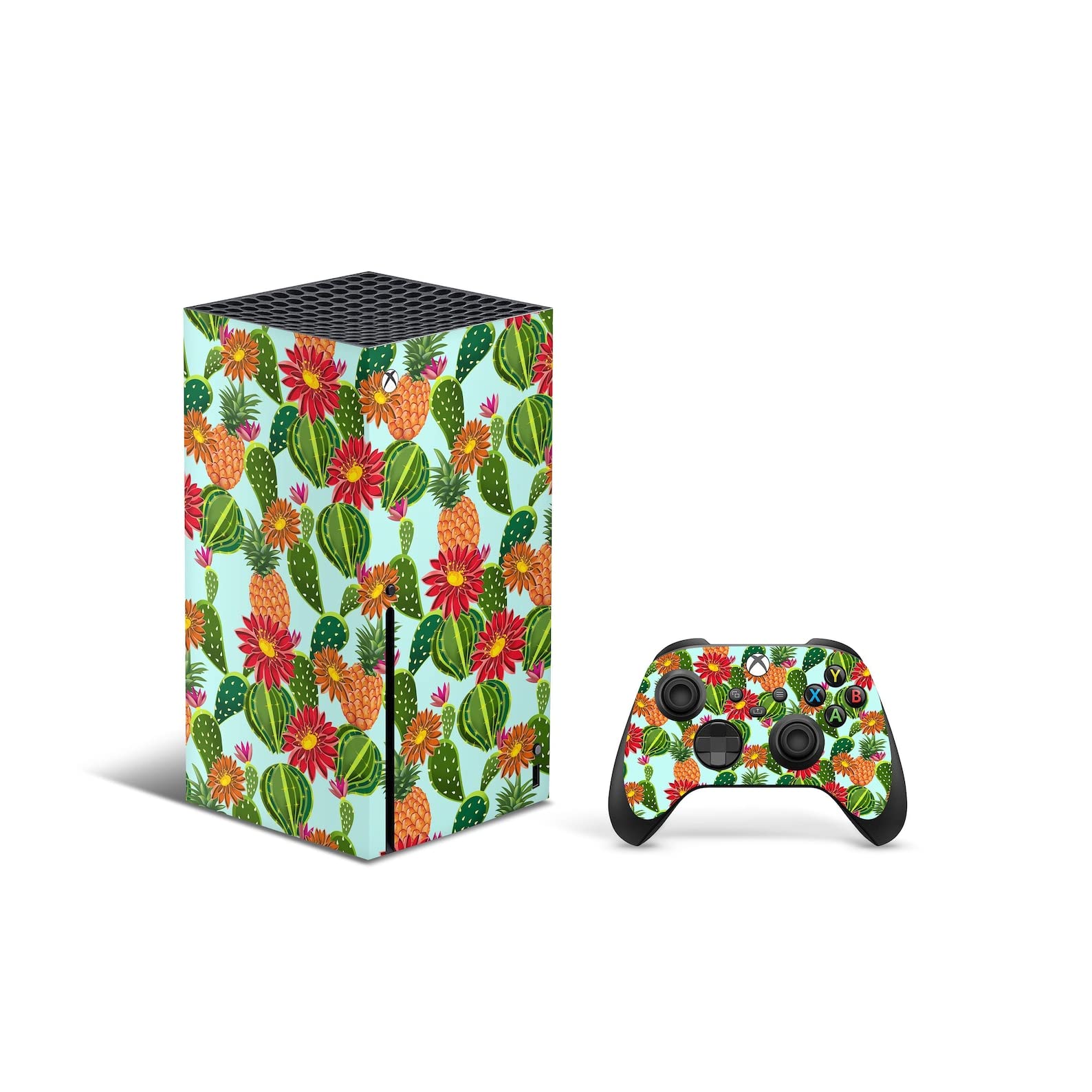 ZOOMHITSKINS Compatible with X1 Series X, Cactus Desert Flower Cute Green Red Blue Orange, Durable, Bubble-Free, Made in USA