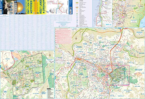 Jerusalem & Holy Land Travel Reference Map 4th Ed. 2019 (Waterproof)