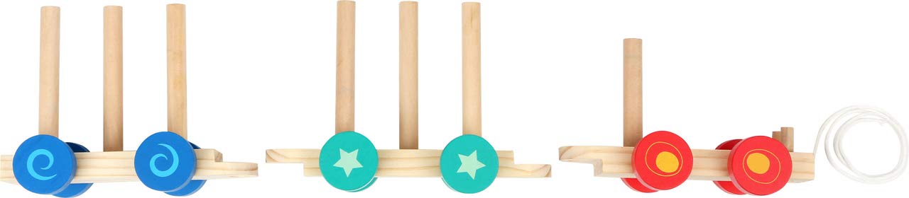 Small Foot Wooden Toys Wooden Train Pull Along and 33 piece Sorting Game designed for children 12+ months