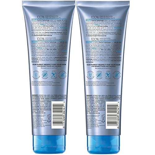 L'Oreal Paris EverCurl Sulfate Free Shampoo and Conditioner Kit for Curly Hair, Lightweight, Anti-Frizz Hydration, Gentle on Curls, with Coconut Oil, 8.5 Ounce, Set of 2 (Packaging May Vary)