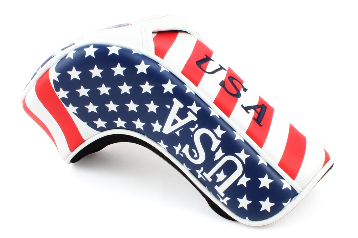 Craftsman Golf Stars and Stripes Black and Gray US Style Patriotic Head Covers for Woods and Driver, Hybrids …
