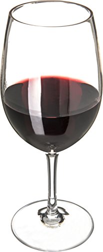 Carlisle FoodService Products Alibi Wine Glass Clear Glass for Restaurants, Catering, Kitchens, Plastic, 20 Ounces, Clear