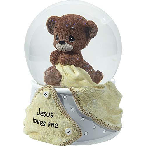 Precious Moments 203108 Jesus Loves Resin/Glass Snow Globe Musical, Multicolor