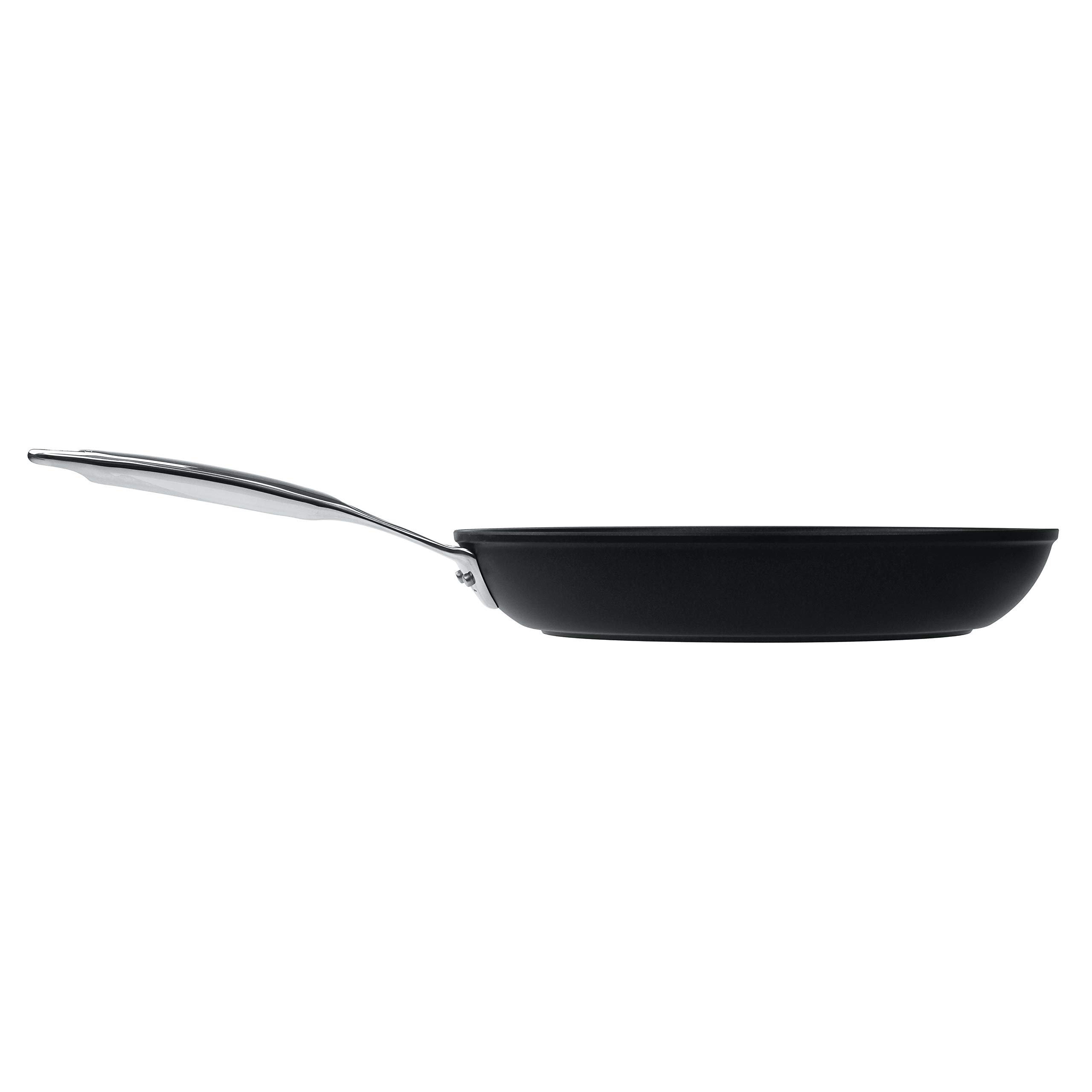 Cristel®, Exceliss+® Non-Stick coating Fryingpan with anodized aluminum, 3-Ply construction, Brushed Finish, all hobs + induction, Castel'Pro® Ultralu® collection, 11".