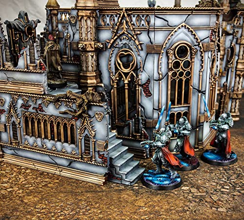 Rampart Modular Terrain Eternal Cathedral Core Set - Unpainted Fully Customizable Scaled Tabletop Terrain by Archan Studio - for Kids and Adults Ages 14+