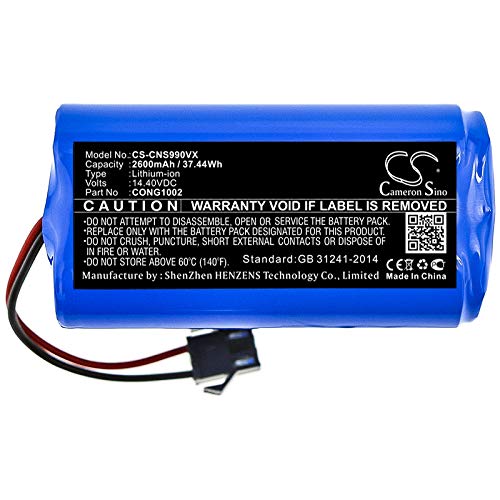 Cameron Sino New Replacement Battery Fit for CECOTEC Conga 1090, Conga 1190, Conga 950, Conga 990, Excellence, Excellence 990(2600mAh / 37.44Wh)