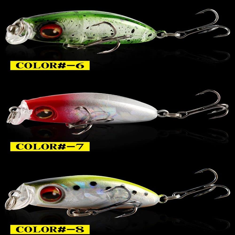 Crank Bait Wobbler Artificial Hard Lures Tackle Fishing Accessories 43mm/3.1g Floating Lure 1Pcs(6)