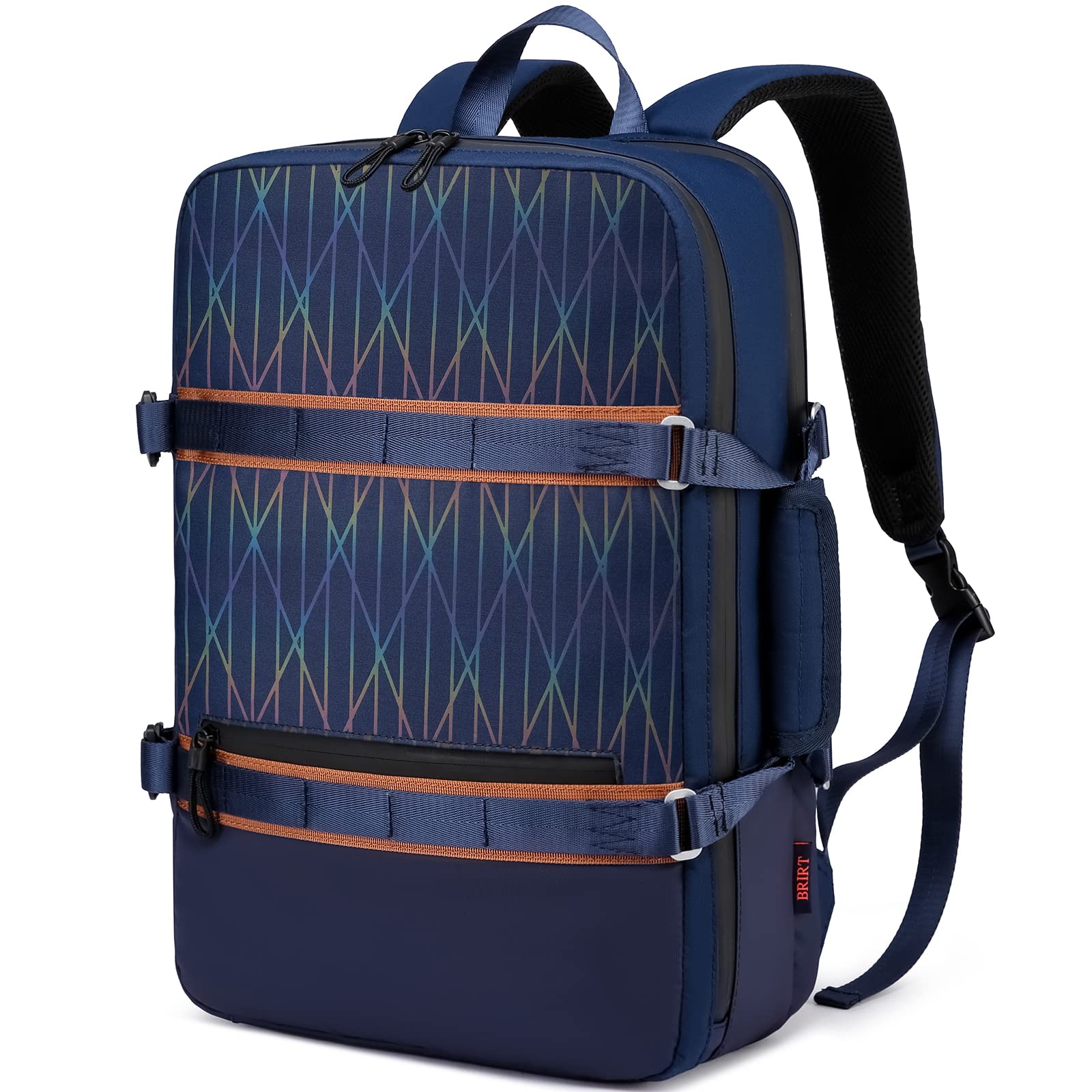 BRIRT Carry on Backpack, Large Flight Approved Travel Backpack for Men & Women, Luggage Backpack Suitcase with Outdoor Reflective, Business Daypack Weekender Casual Backpack for 17 Inch