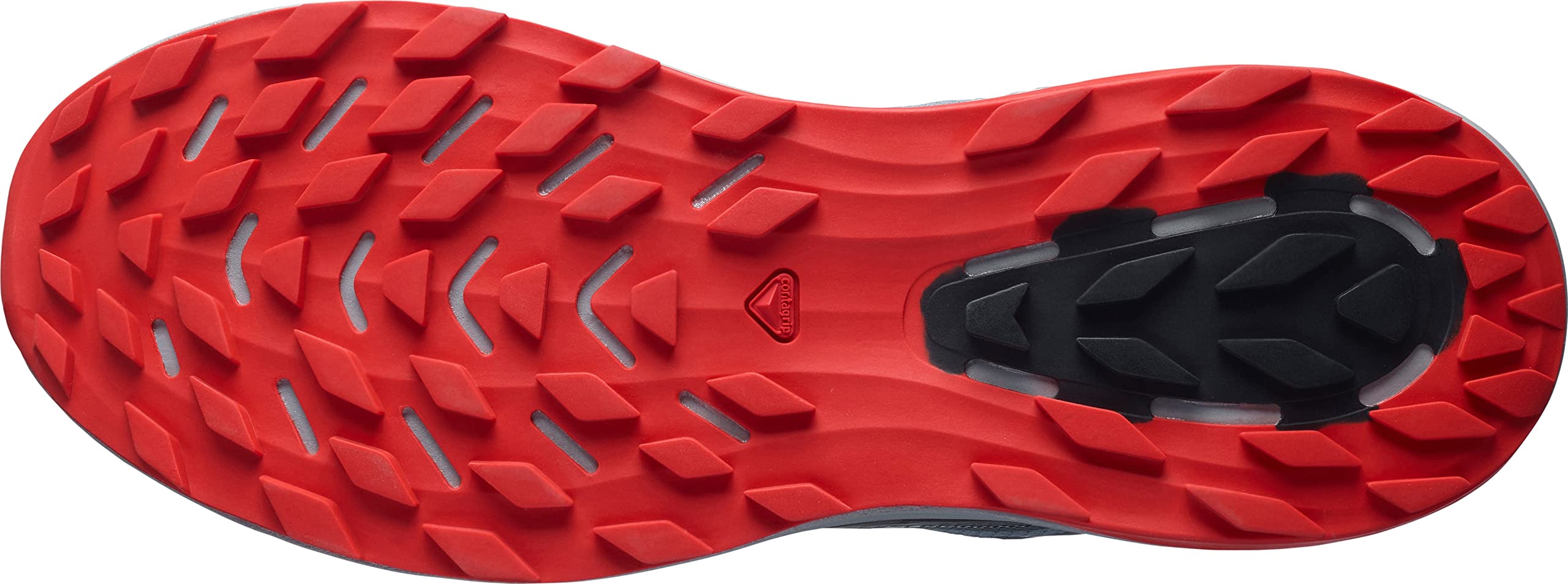 Salomon Men's Ultra Glide Hiking Shoe, Black/Alloy/Goji Berry, 10