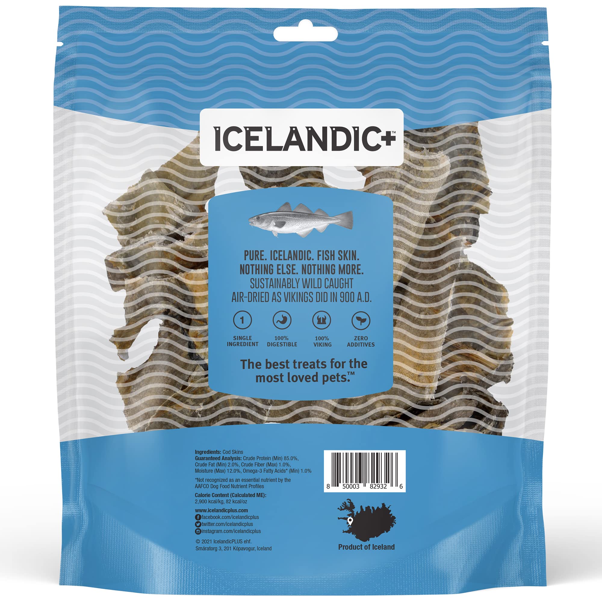 Icelandic+ Cod Skin Mixed Pieces Dog Treat 8-oz Bag