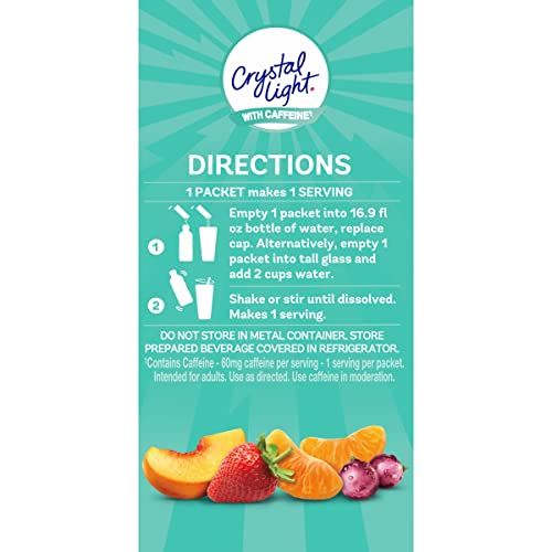 Crystal Light Energy Citrus, Grape, Peach Mango, & Wildy Strawberry Powdered Drink Mix Singles Variety Pack (44 ct. On-the-Go Individual Packets)