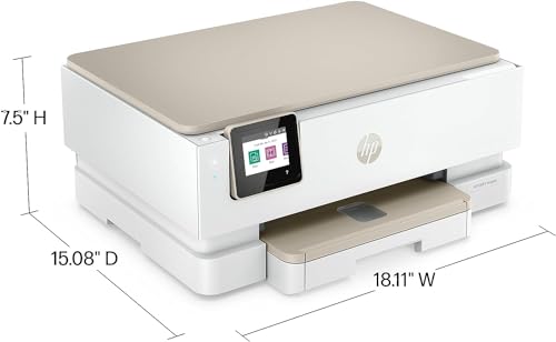 HP Envy Inspire 7255e Wireless Color All-in-One Printer with Bonus 6 Months Instant Ink (1W2Y9A) (Renewed Premium), White