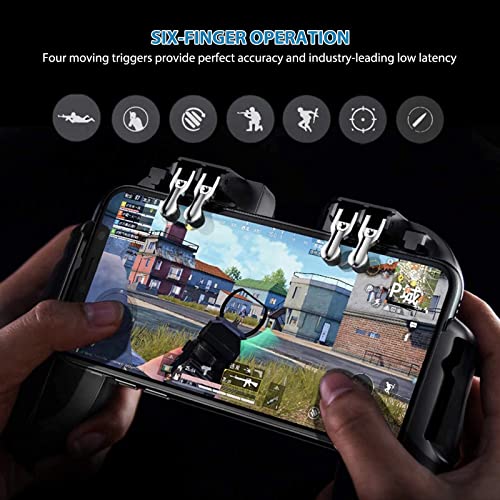 JRSHOME Phone Game Controller Mobile Gamepads Compatible with All Phones Within 4.7-6.5 Inches(iOS and Android), Suitable for Most Mobile Music Games, FPS Games