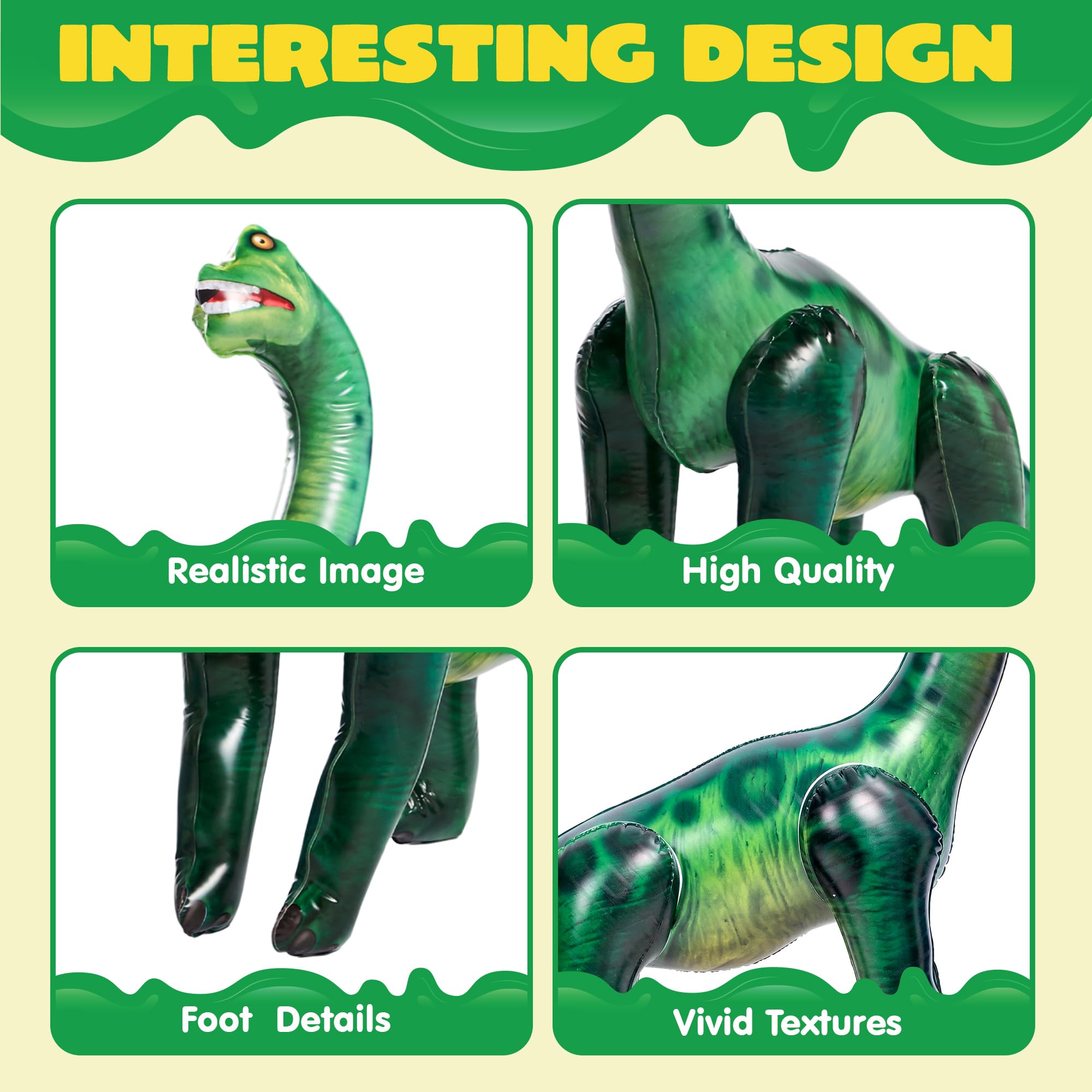 JOYIN 51" Brachiosaurus Inflatable Dinosaur Toy for Party Decorations, Birthday Party Gift, Gift for Kids and Adults