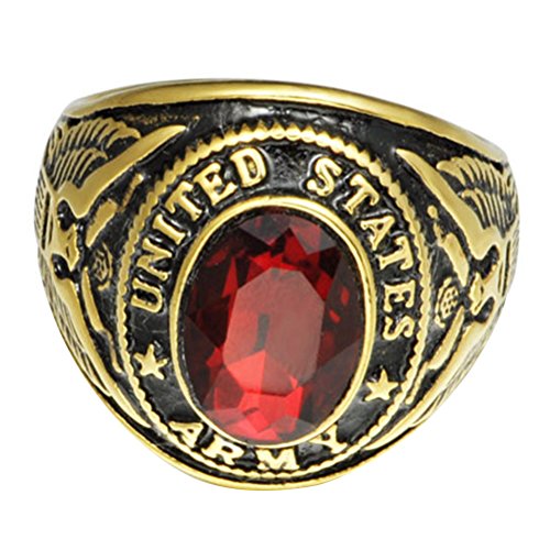 Jude Jewelers Gold Plated Stainless Steel United States Army Ring (12)