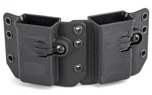 RAVEN CONCEALMENT SYSTEMS Copia Double Magazine Carrier, Short Profile, Ambidextrous, Black Finish, Fits Double Stack 9/40 Magazines