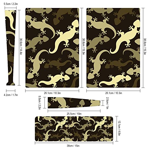Camouflage Lizards Geckos Full Protective Skin Cover Design Wrap Decal Sticker Compatible with PS5 Digital Edition Console and Controller