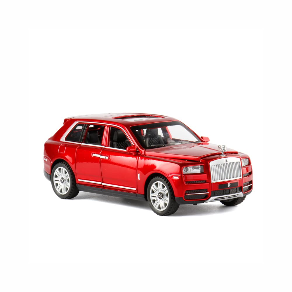 Red Rolls Royce Cullinan Toy Pull Back Vehicles Diecast Car Model with Light and Sound