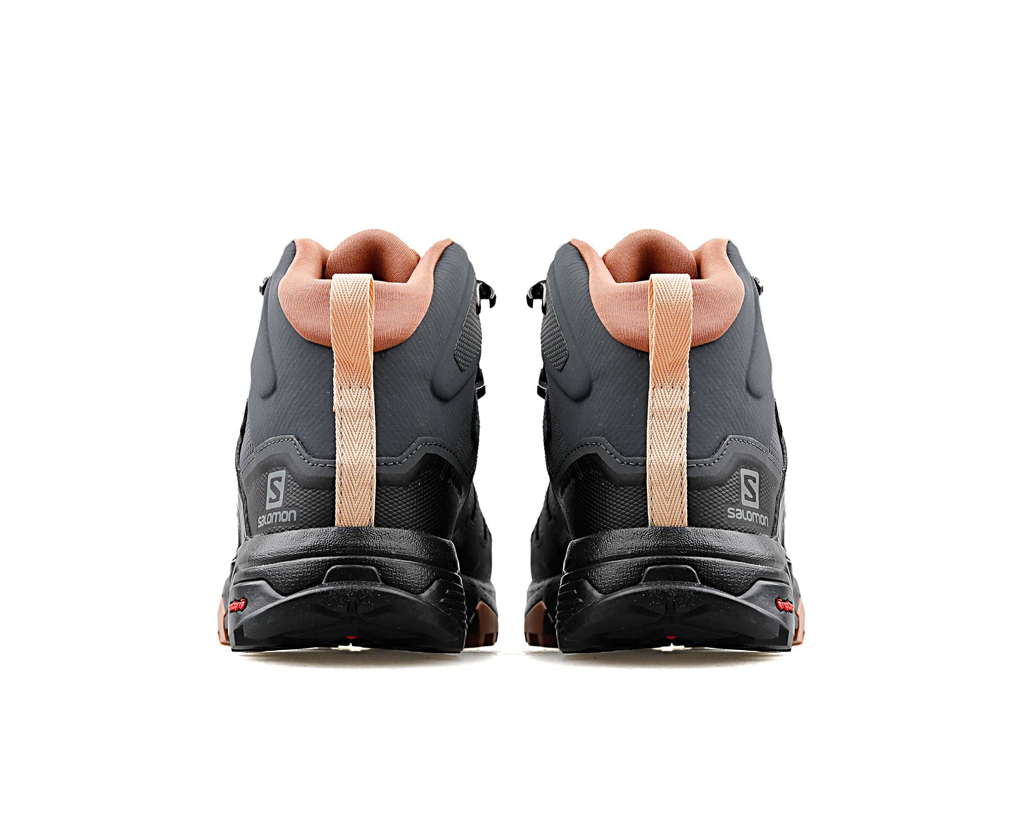 Salomon X Ultra 4 MID Gore-TEX Hiking Boots for Women, Ebony/Mocha Mousse/Almond Cream, 8.5