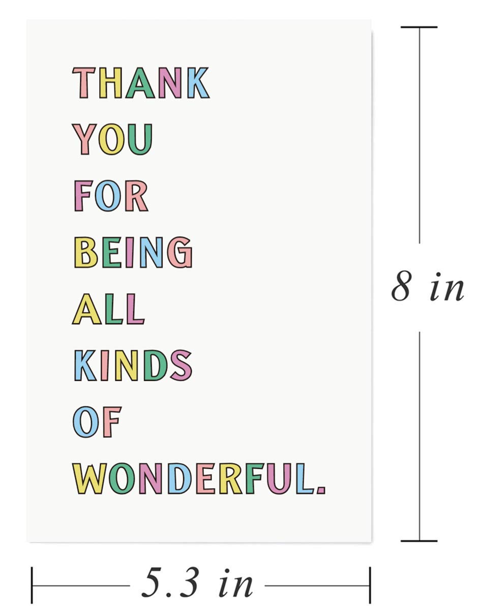 Gonzey Thank You Card,Funny Appreciation Cards For Best Friend,Coworker,Bridesmaid,Doctor,Nurse,Teacher